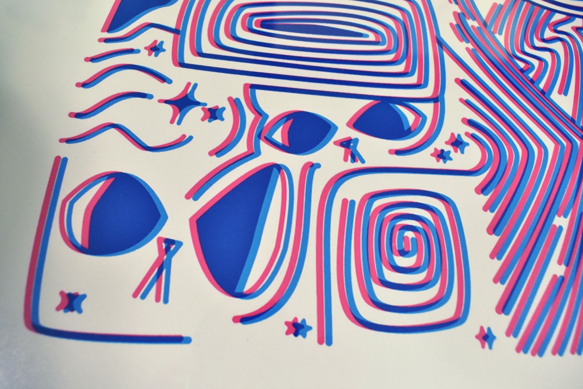 3D Wavy Cat Poster [SLEEPY.DESIGN]